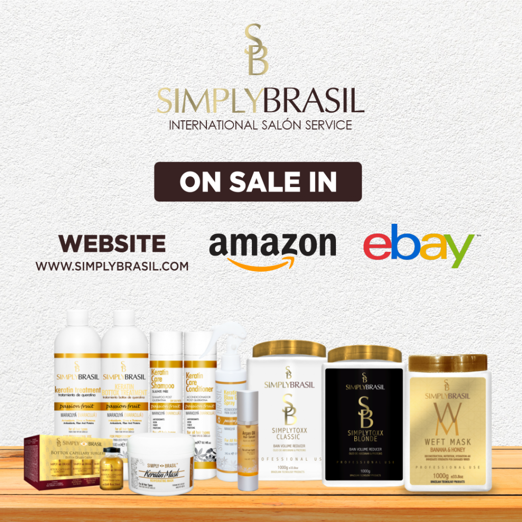 Simply Brasil Bottox Keratin Hair Straightening Treatment, 1 L 33.9 oz ...